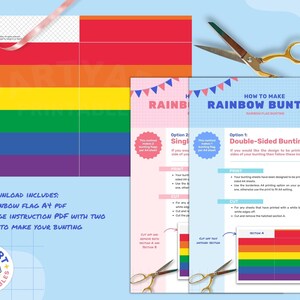 Printable Rainbow Flag Bunting - Pride Rainbow Bunting - Instant ...