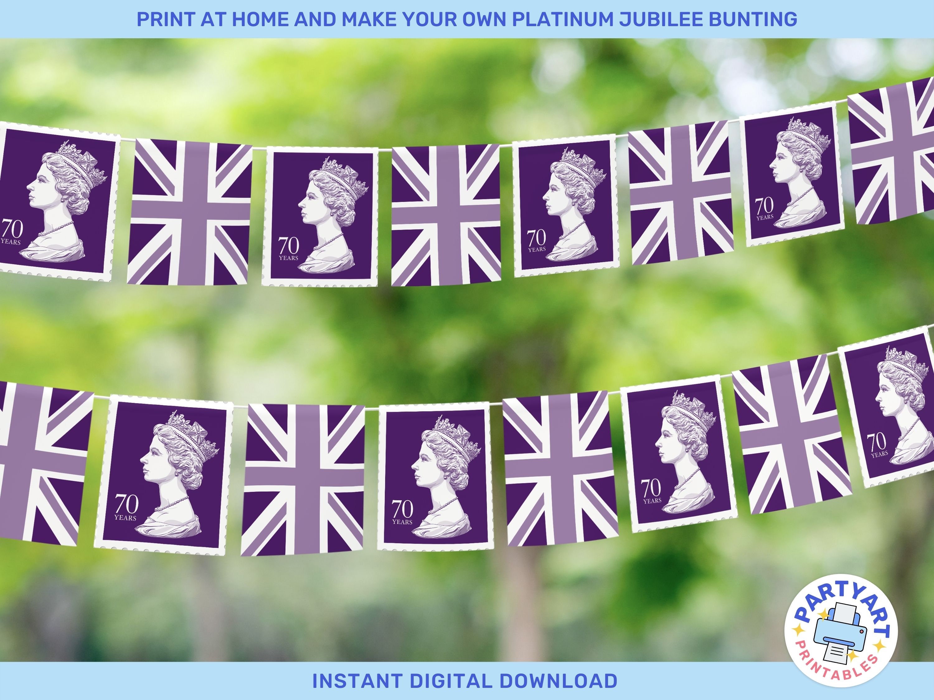 Jubilee Bunting Printable Queens Platinum Jubilee Bunting Instant ...