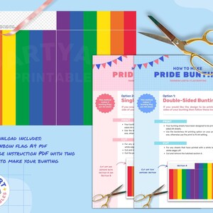 Printable Pride Bunting - Rainbow Flag Bunting - Instant Download ...