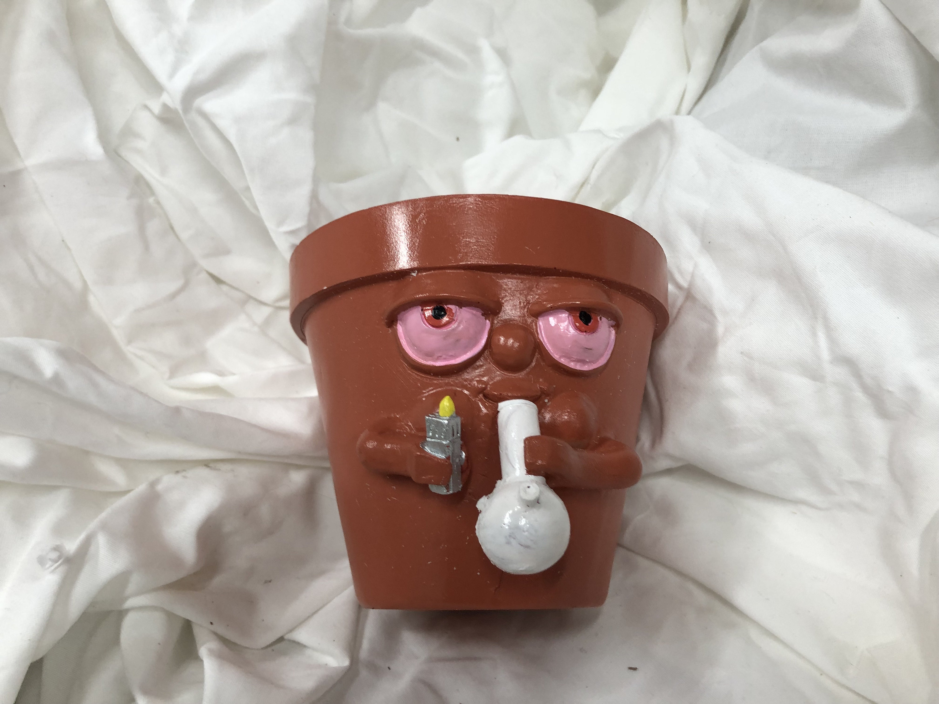 Cute Unique Poly Plastic Bong Smoker Pot Smoking Flower Pot Stoner Pot ...