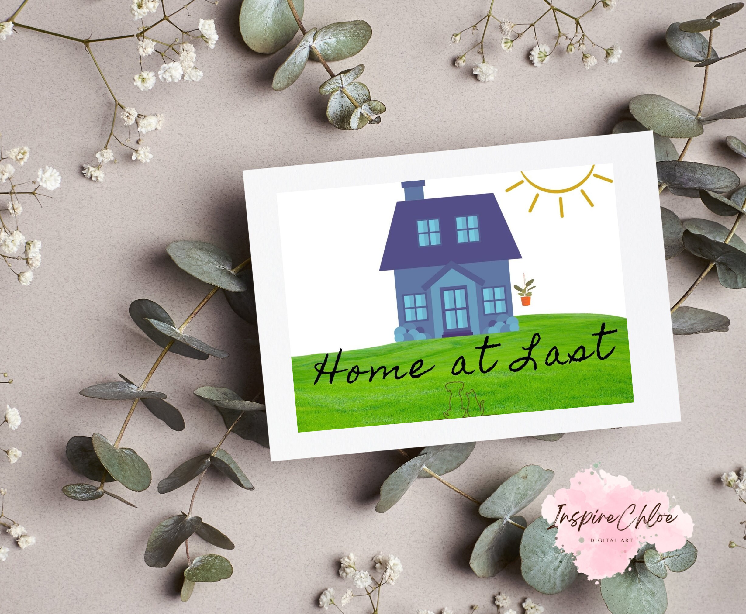 Congratulations New Home Card, Housewarming Greeting Card, Realtor Card ...