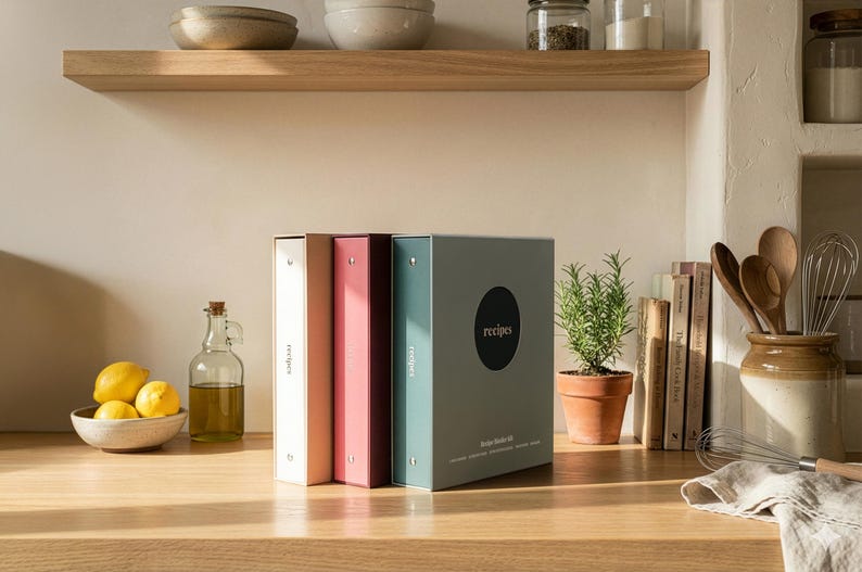 Recipe Binder – Kitchen Recipe Organizer With Protective Sleeves ...