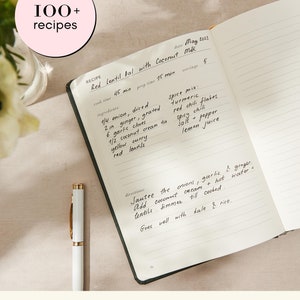 Hardcover Recipe Book - Keepsake Journal With Chef Prompts - 100 ...