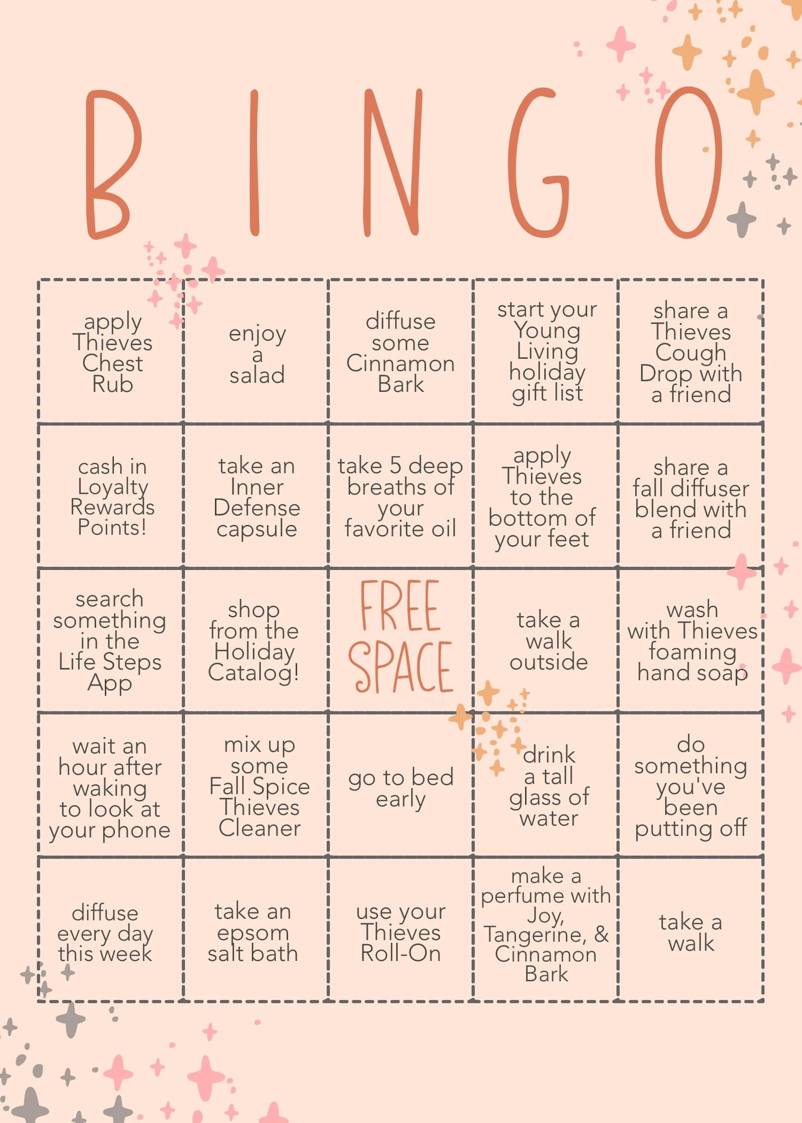 Essential Oil Bingo Game / Digital Download - Etsy