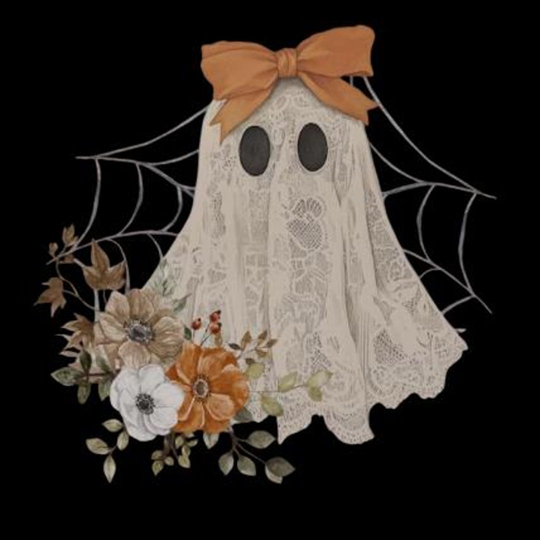Halloween Lace Ghost Png, Cute Lace Ghost, Halloween Shirt Design, Halloween Fall Sublimation ...