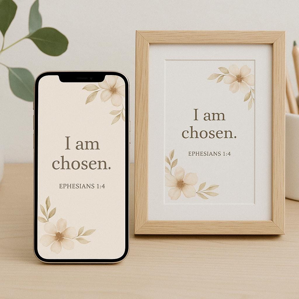Identity in Christ Christian Affirmation Cards + Phone Wallpapers ...