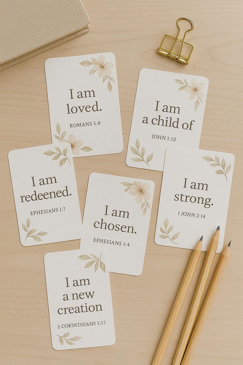 Identity in Christ Christian Affirmation Cards + Phone Wallpapers ...