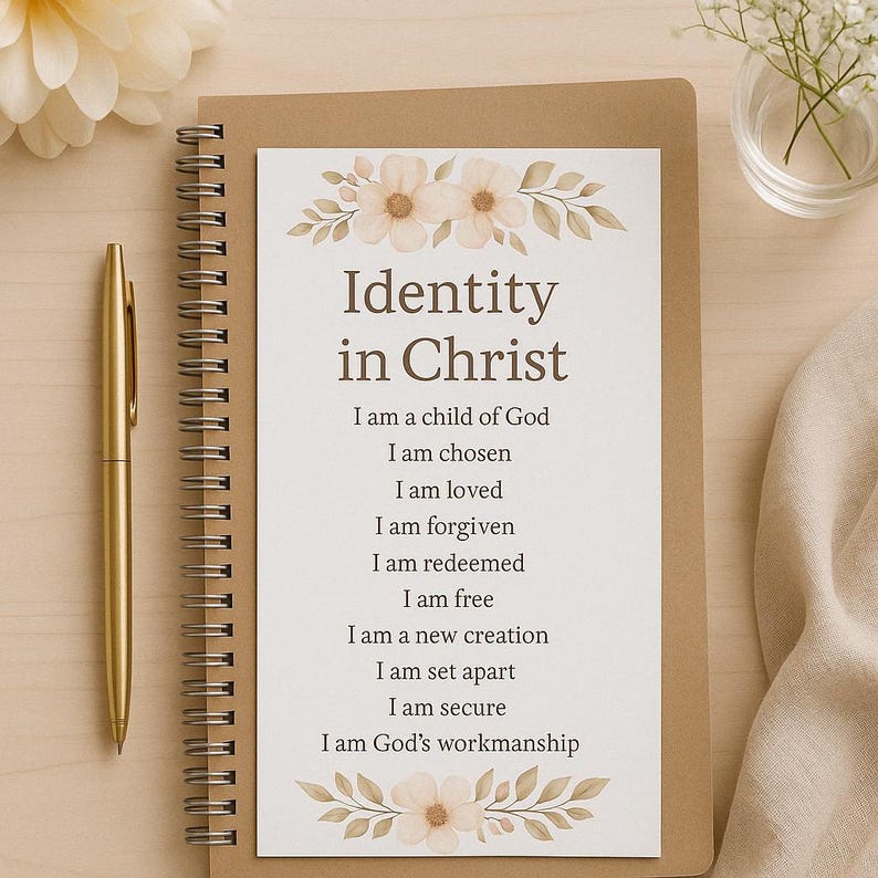 Identity in Christ Christian Affirmation Cards + Phone Wallpapers ...