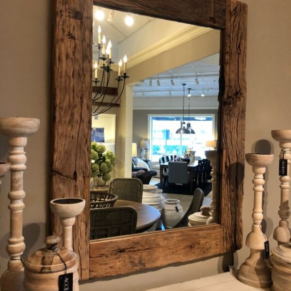 Rustic Mirror - Etsy