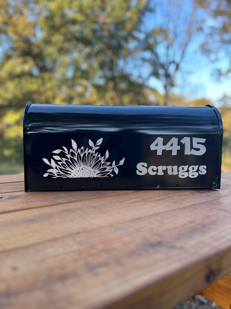 Custom Engraved Galvanized Steel Mailbox,medium Post Mount,black. - Etsy