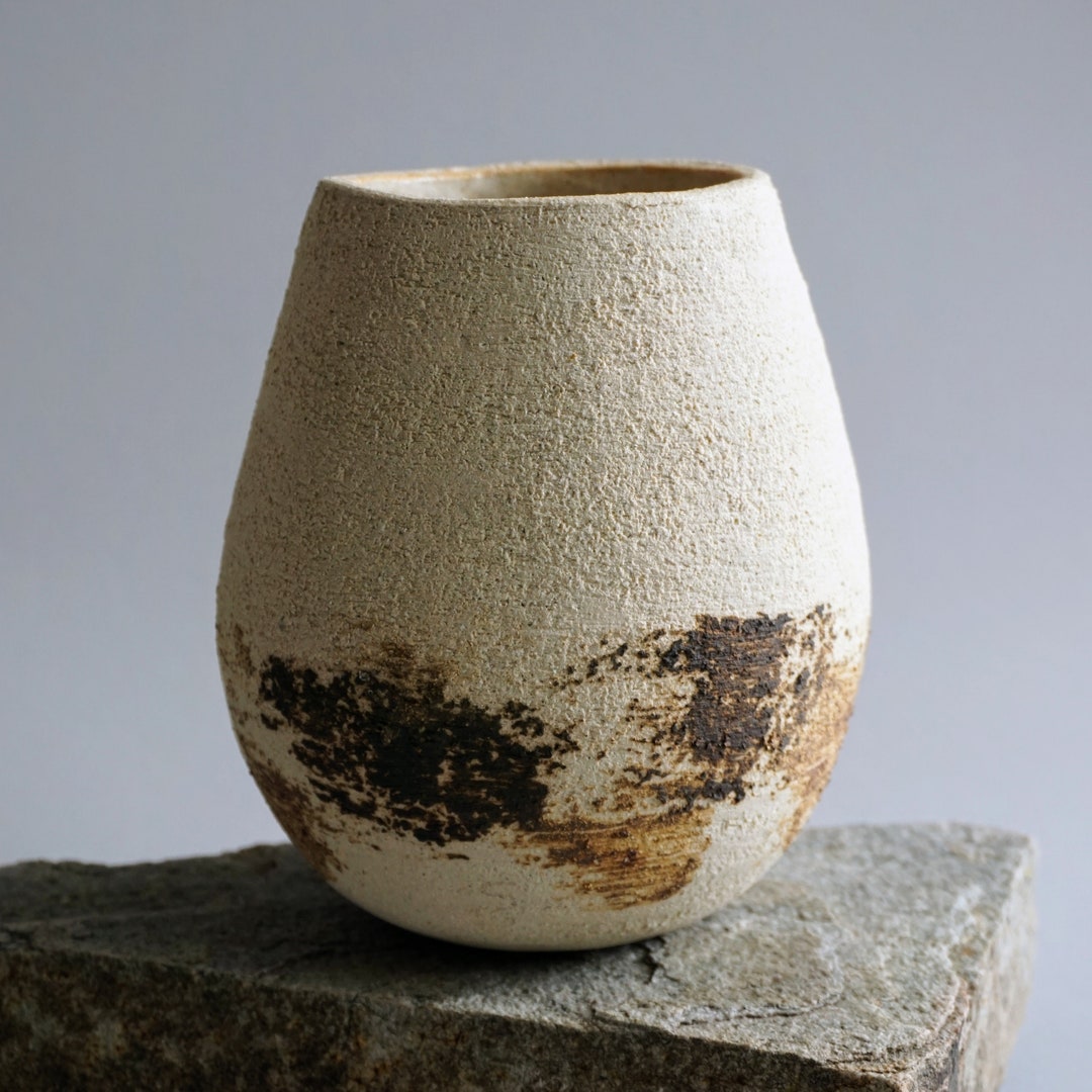 Handmade Ceramic Vase / Textured Vase / Modern Pottery / Wabi-sabi ...