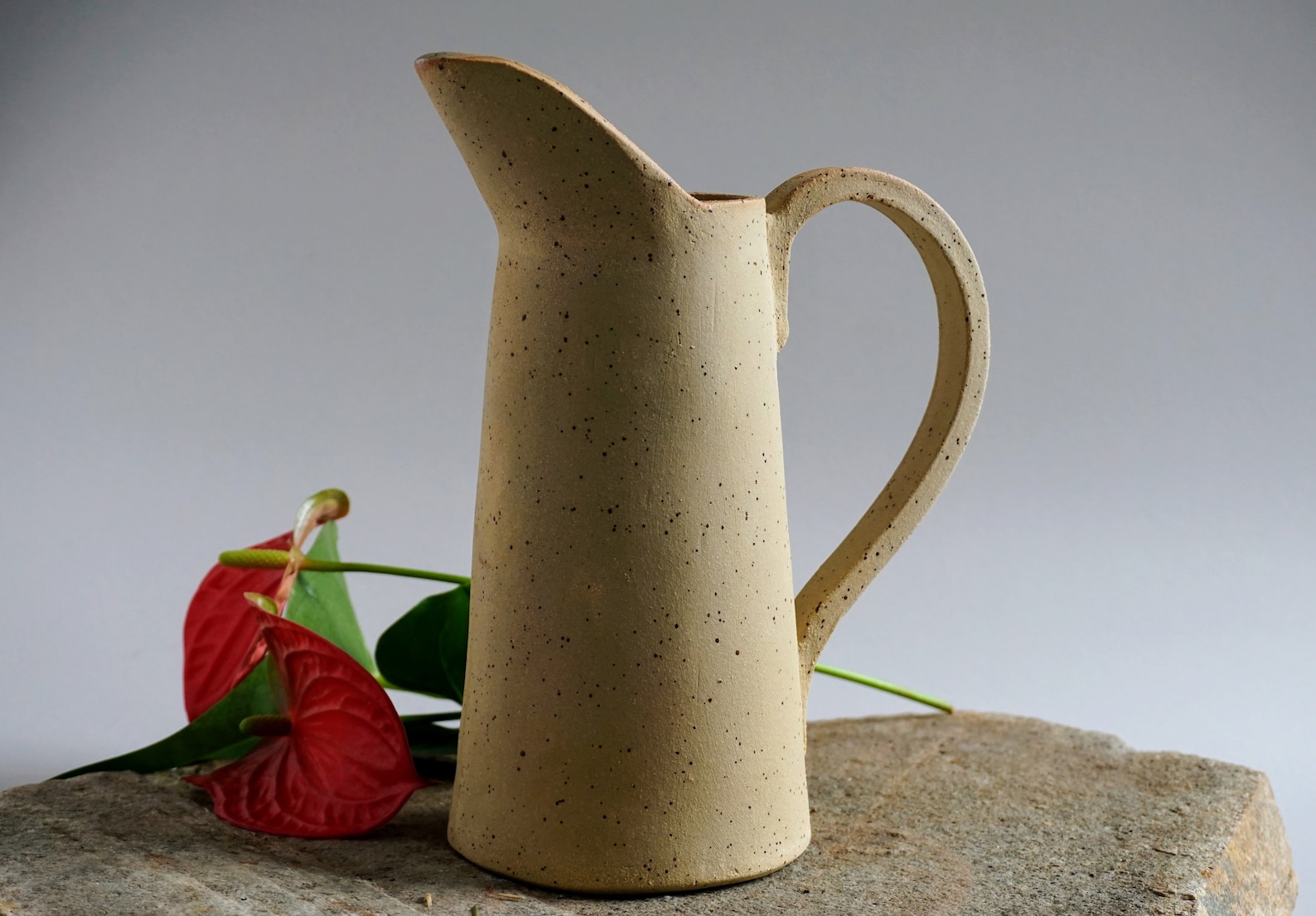Handmade Stoneware Pitcher / Ceramic Water Pitcher / Flower Ceramic ...