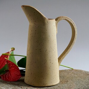 Handmade Stoneware Pitcher / Ceramic Water Pitcher / Flower Ceramic ...