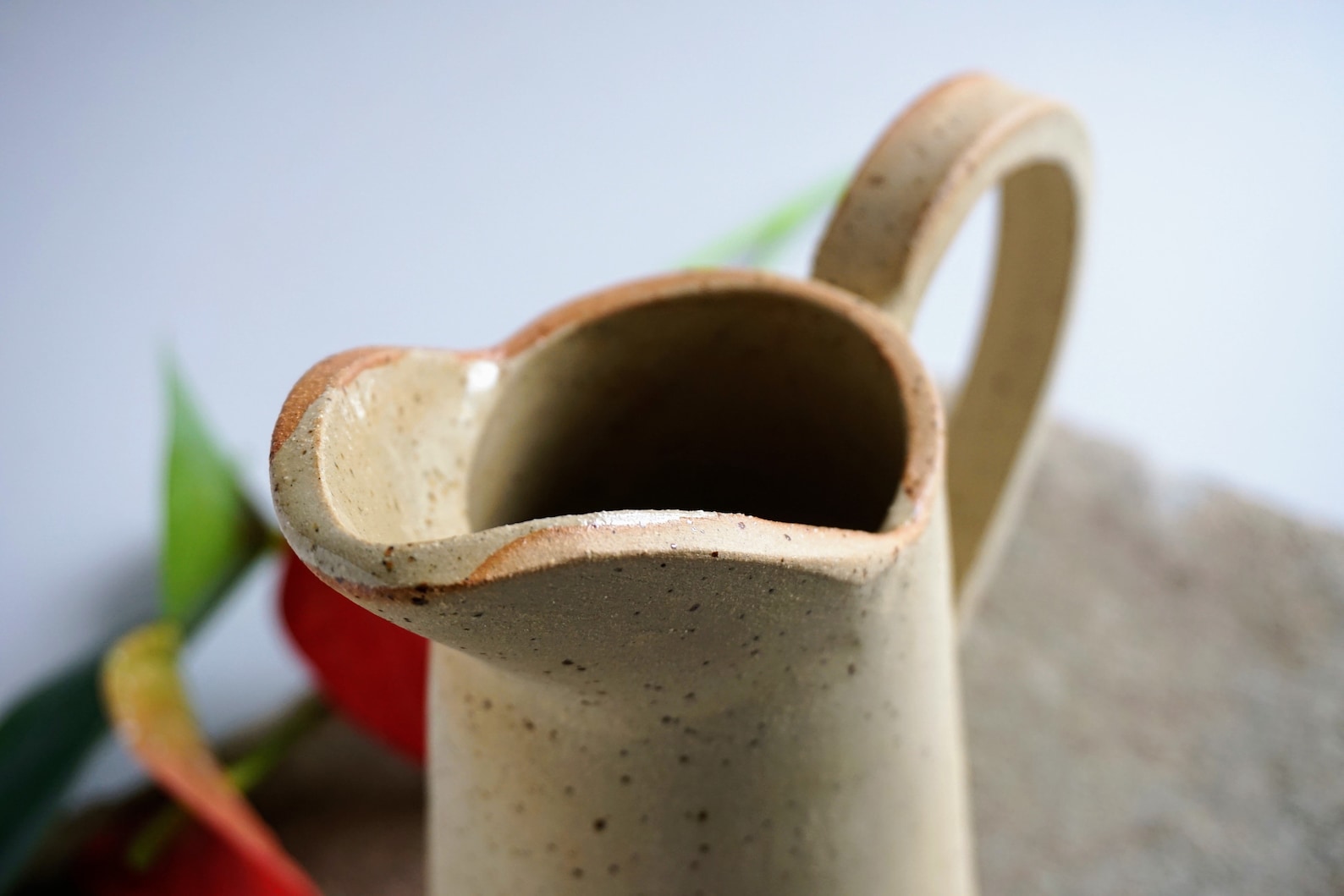 Handmade Stoneware Pitcher / Ceramic Water Pitcher / Flower Ceramic ...