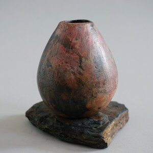 Raku Vase / Saggar Pottery / Handmade Ceramic Vase / Modern Pottery ...