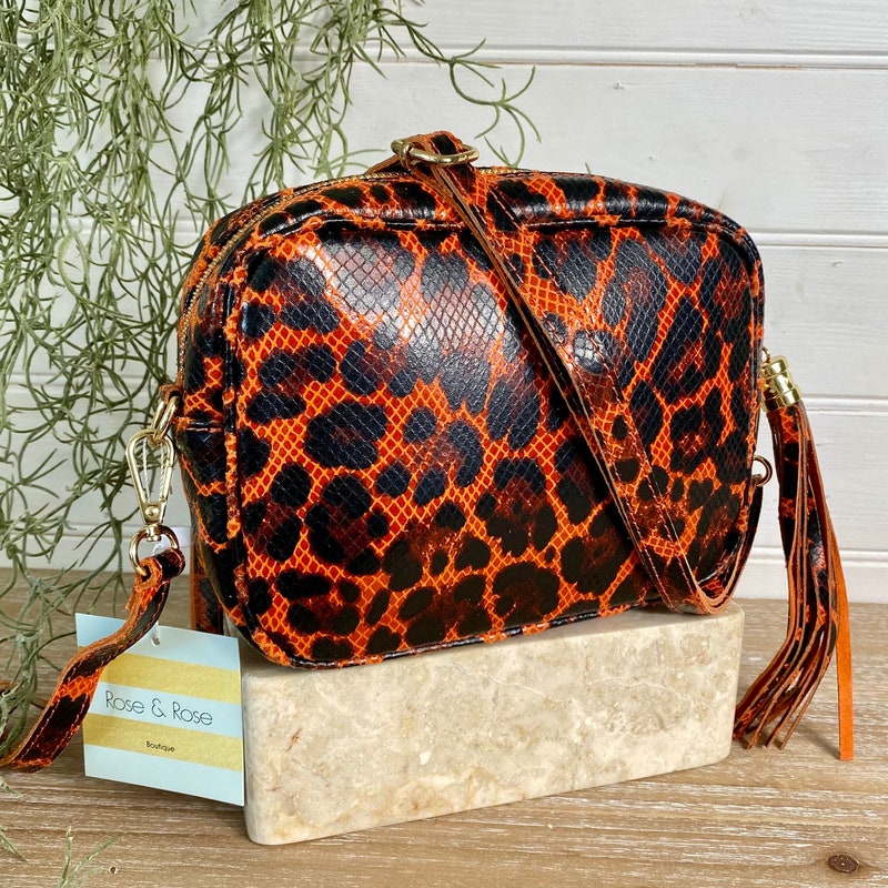 Orange Snakeskin Purses - Etsy UK
