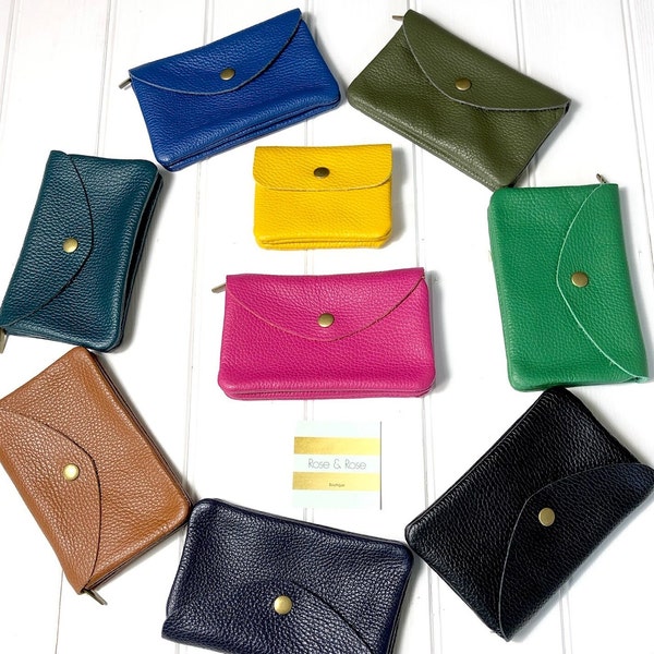 Leather Colourful Coin Purse - Etsy