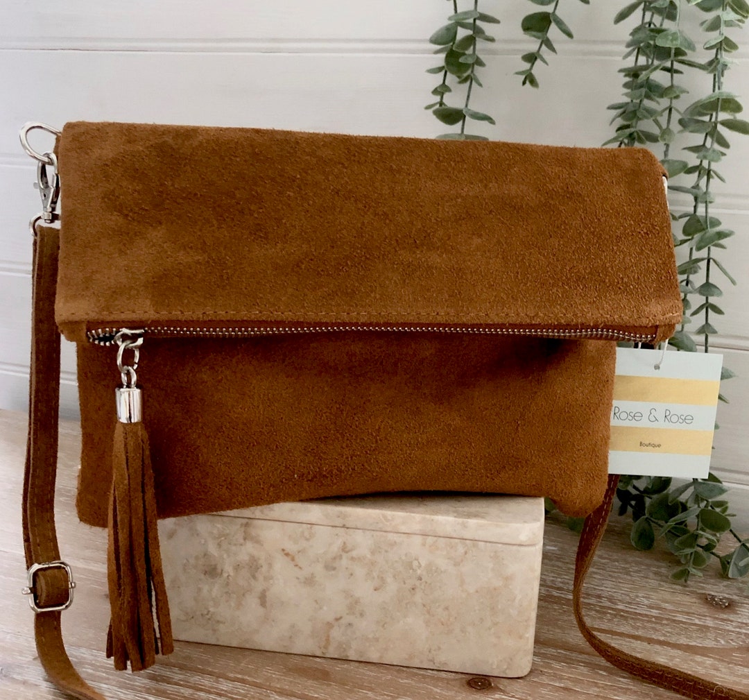 Tan Suede Bag, Tan Crossbody Bag, Dark Red Bag, Tan Clutch Bag, Suede ...