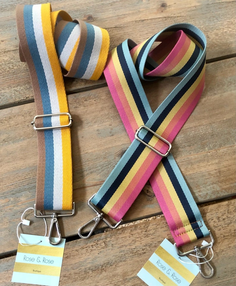 Rainbow Stripe Bag Strap: Adjustable Crossbody Replacement - Etsy