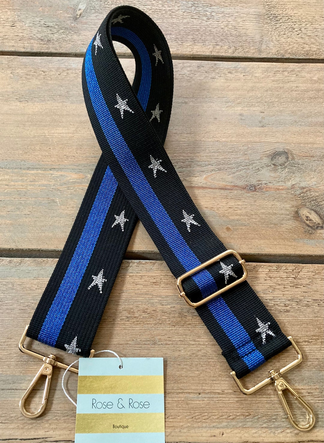 Black Bag Strap, Black Crossbody Bag Straps, Stars and Stripes Strap ...