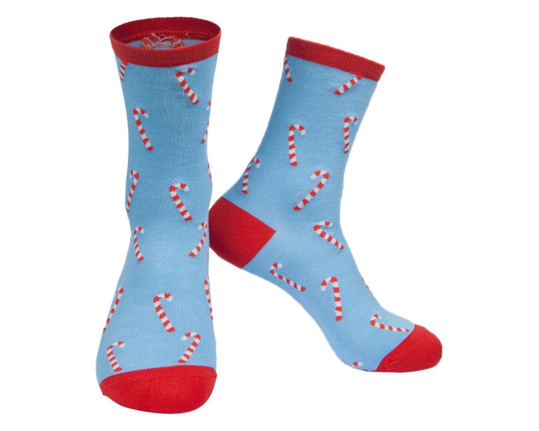 Christmas Candy Cane Bamboo Socks: Festive Fun Design - Etsy