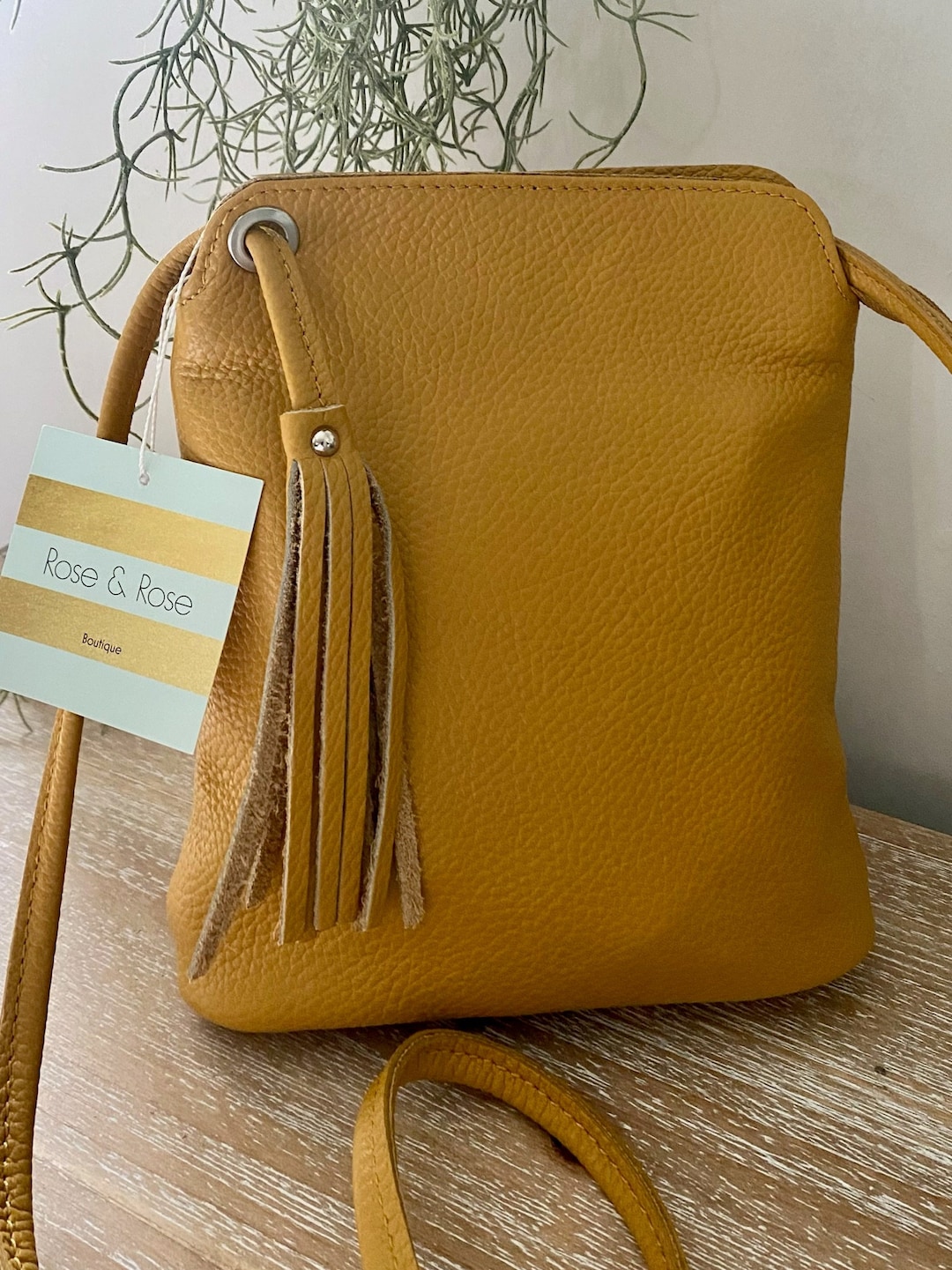 Mustard Crossbody Bag, Mustard Leather Bag, Mustard Tassel Bag, Mustard ...