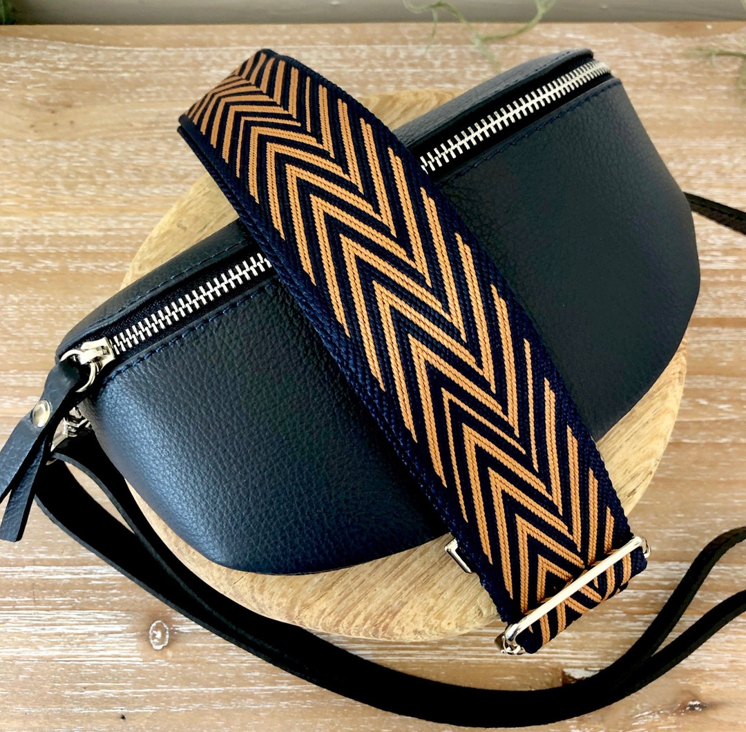 Navy Chest Bum Bag, Navy Leather Bum Bag, Leather Waist Bag, Navy ...