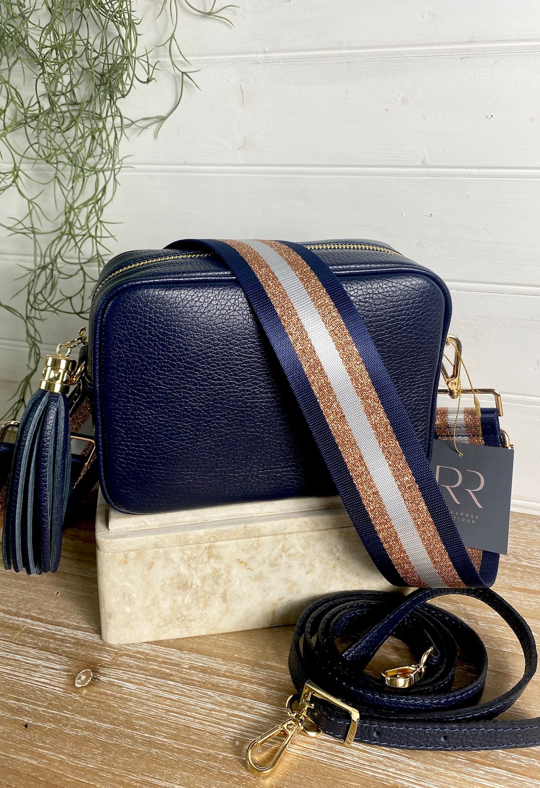 Navy Leather Crossbody Bag, Navy Blue Cross Body Bag, Navy Blue Leather ...
