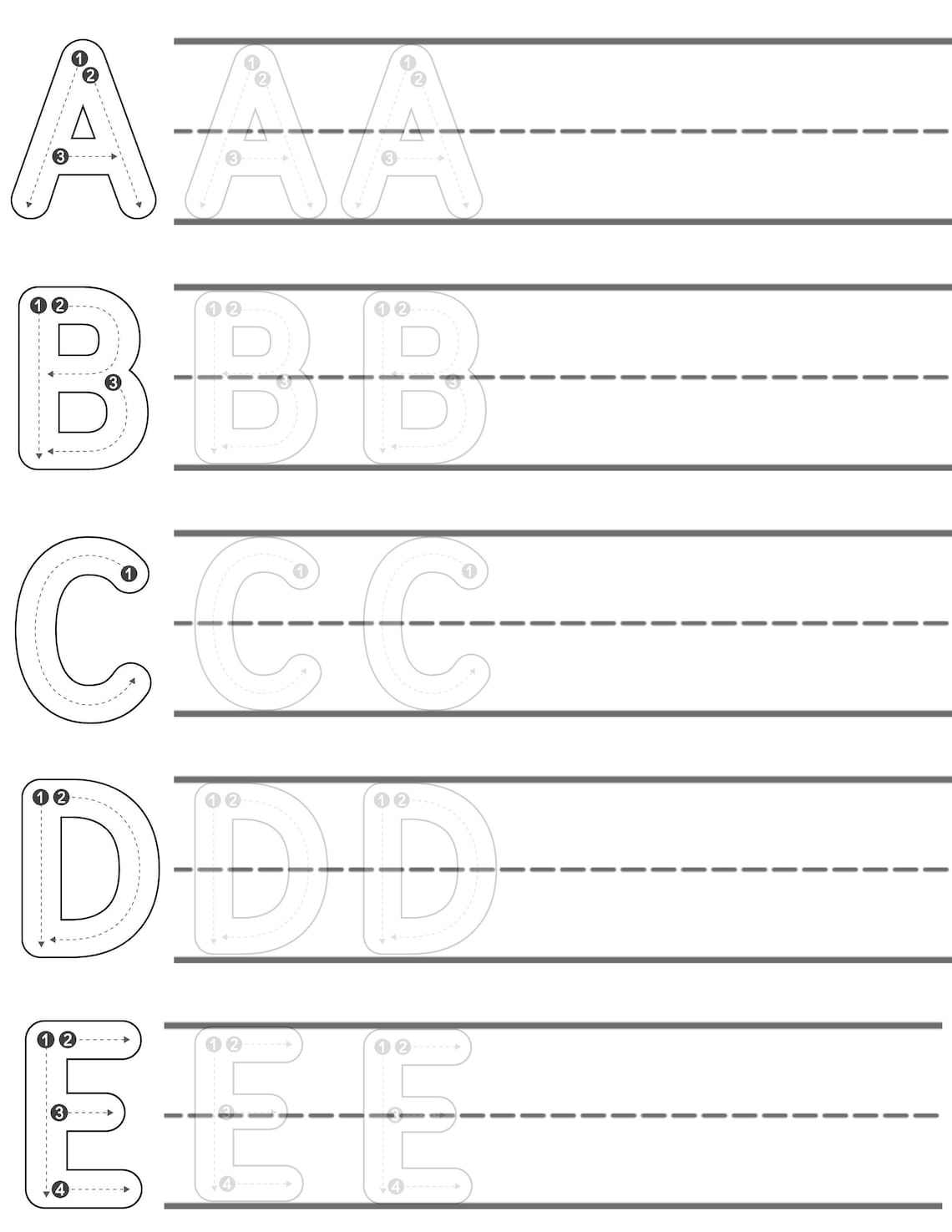 Learn to Write the Alphabet, PRINTABLE, Lettering, Learn to Write, PDF ...