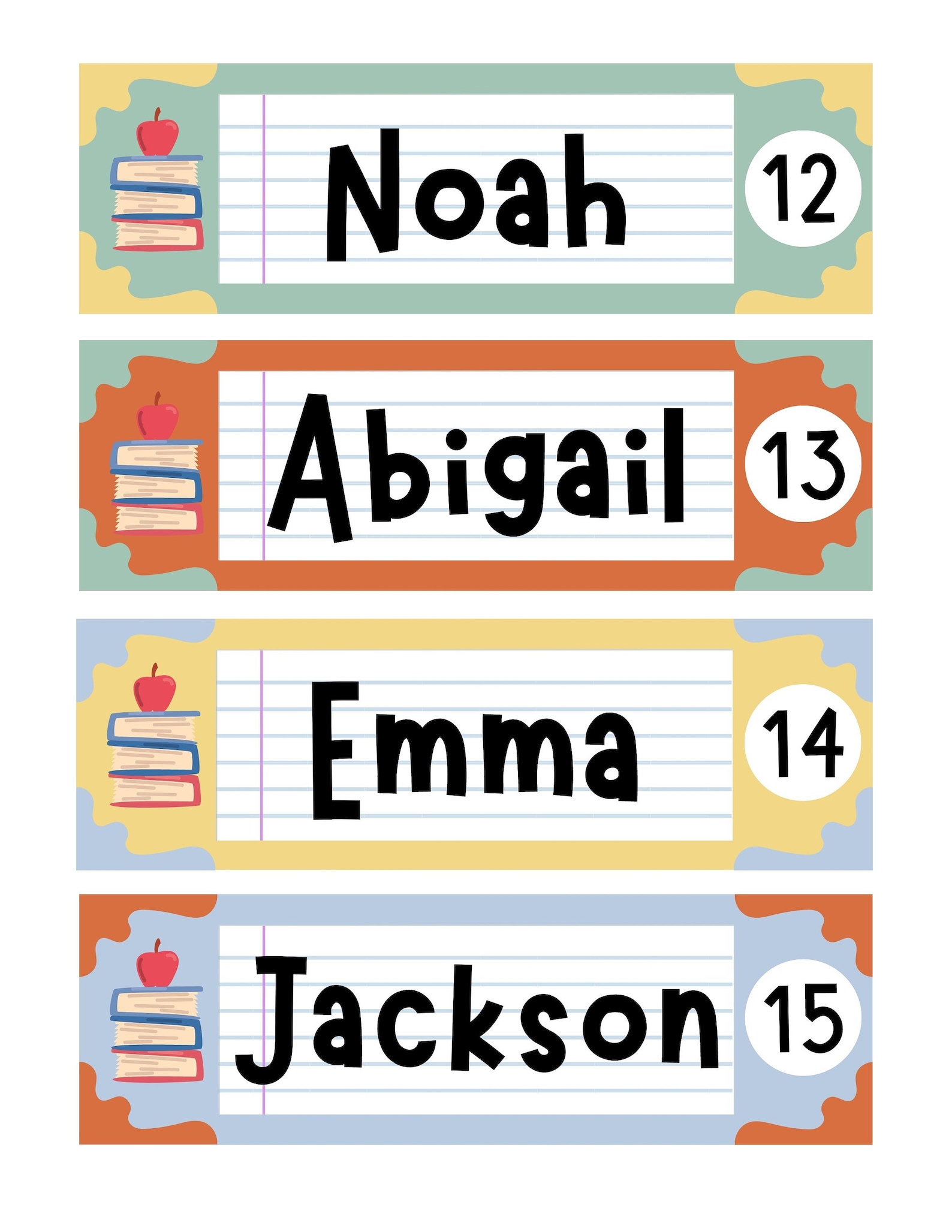 Student Name Tags, Name Tags, Student Name Labels, Back to School ...