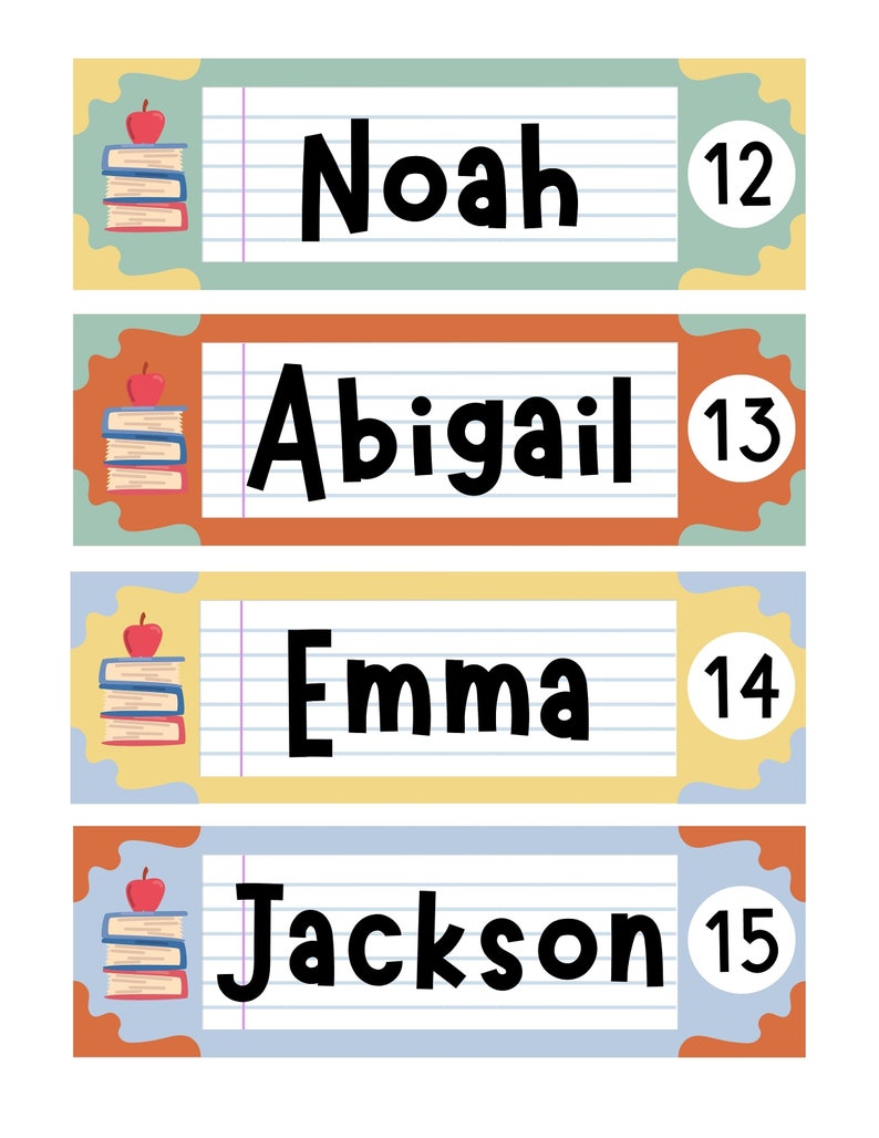 Student Name Tags, Name Tags, Student Name Labels, Back to School ...