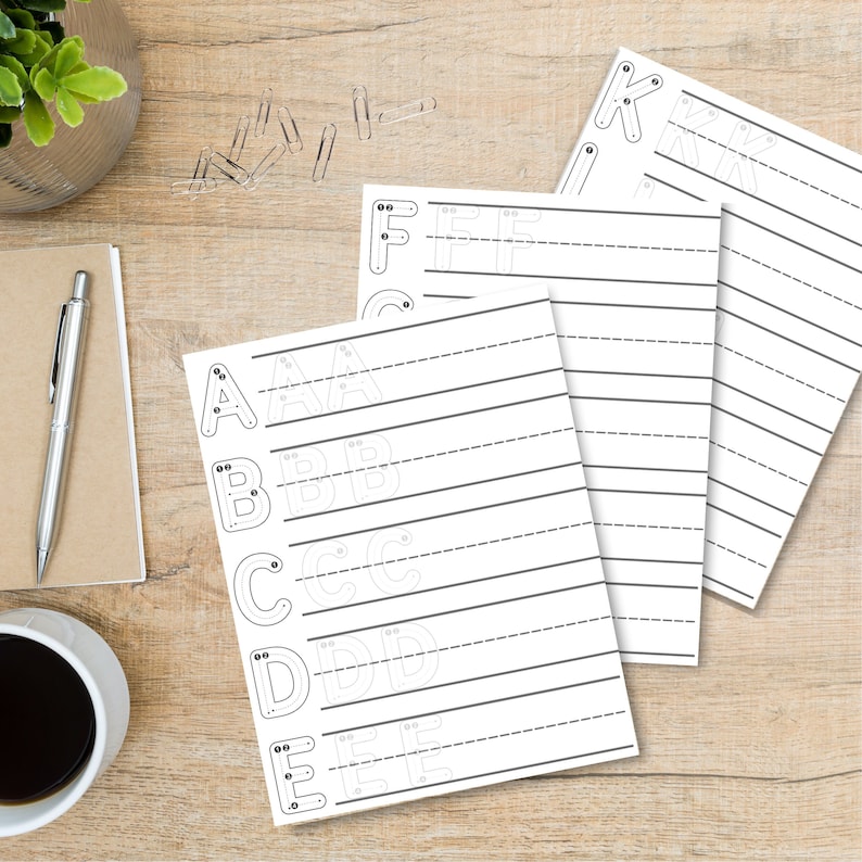 Learn to Write the Alphabet, PRINTABLE, Lettering, Learn to Write, PDF ...