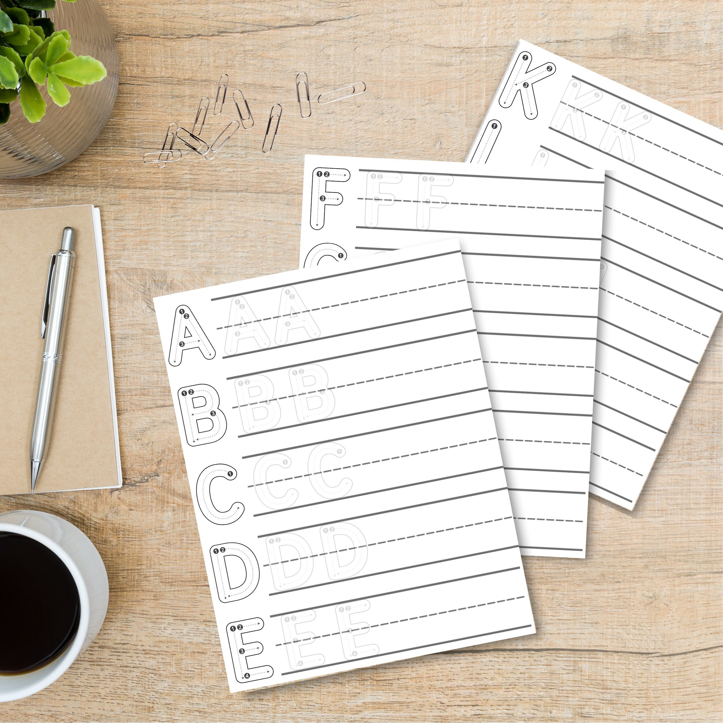 Learn to Write the Alphabet, PRINTABLE, Lettering, Learn to Write, PDF ...