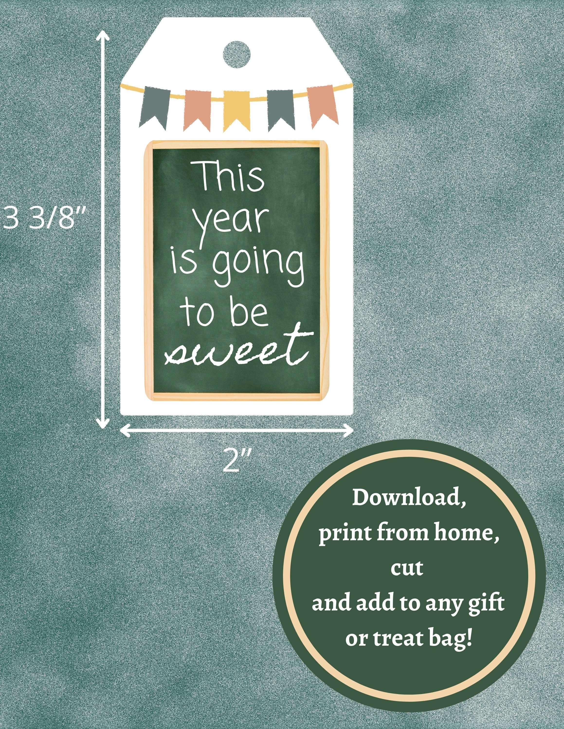 Back to School Treat Tags: Printable Gift Tags (PDF & PNG) - Etsy