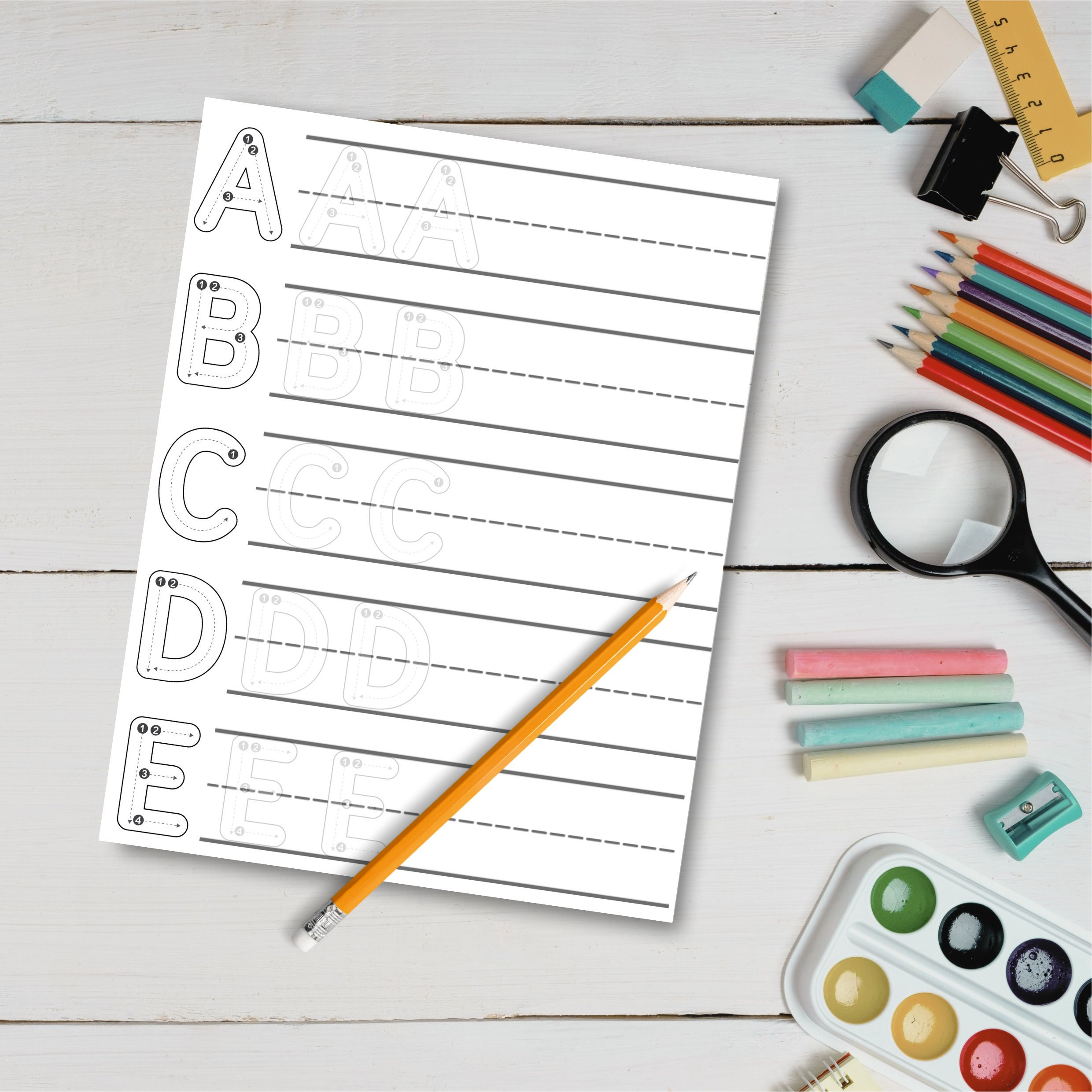 Learn to Write the Alphabet, PRINTABLE, Lettering, Learn to Write, PDF ...