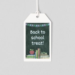 Back to School Treat Tags, Printable School Treat Tags, Treat Bag Tags ...