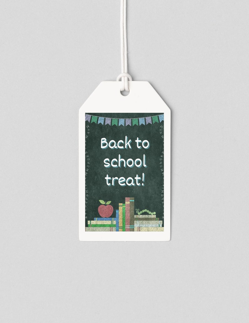Back to School Treat Tags, Printable School Treat Tags, Treat Bag Tags ...