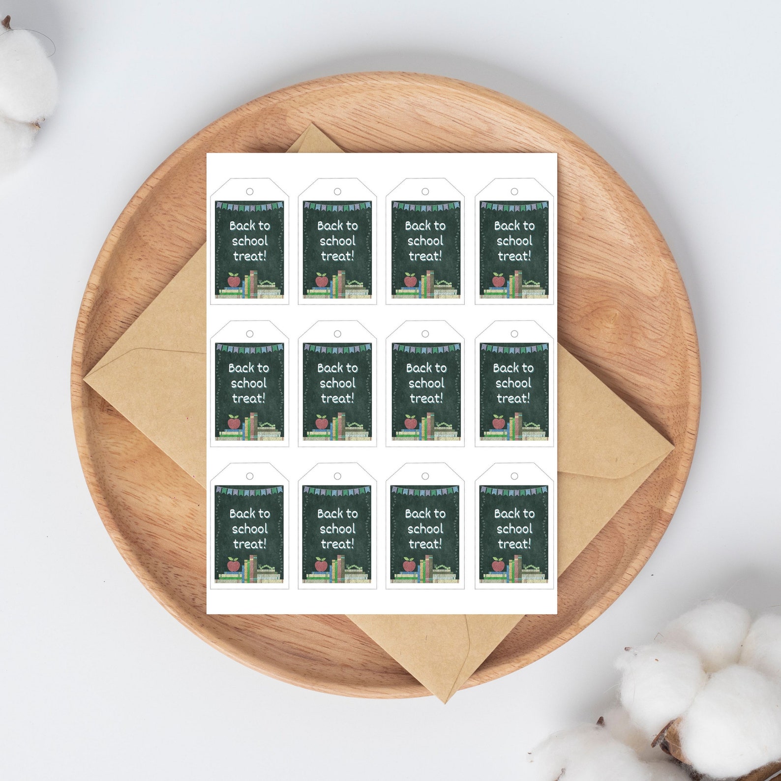 Back to School Treat Tags, Printable School Treat Tags, Treat Bag Tags ...