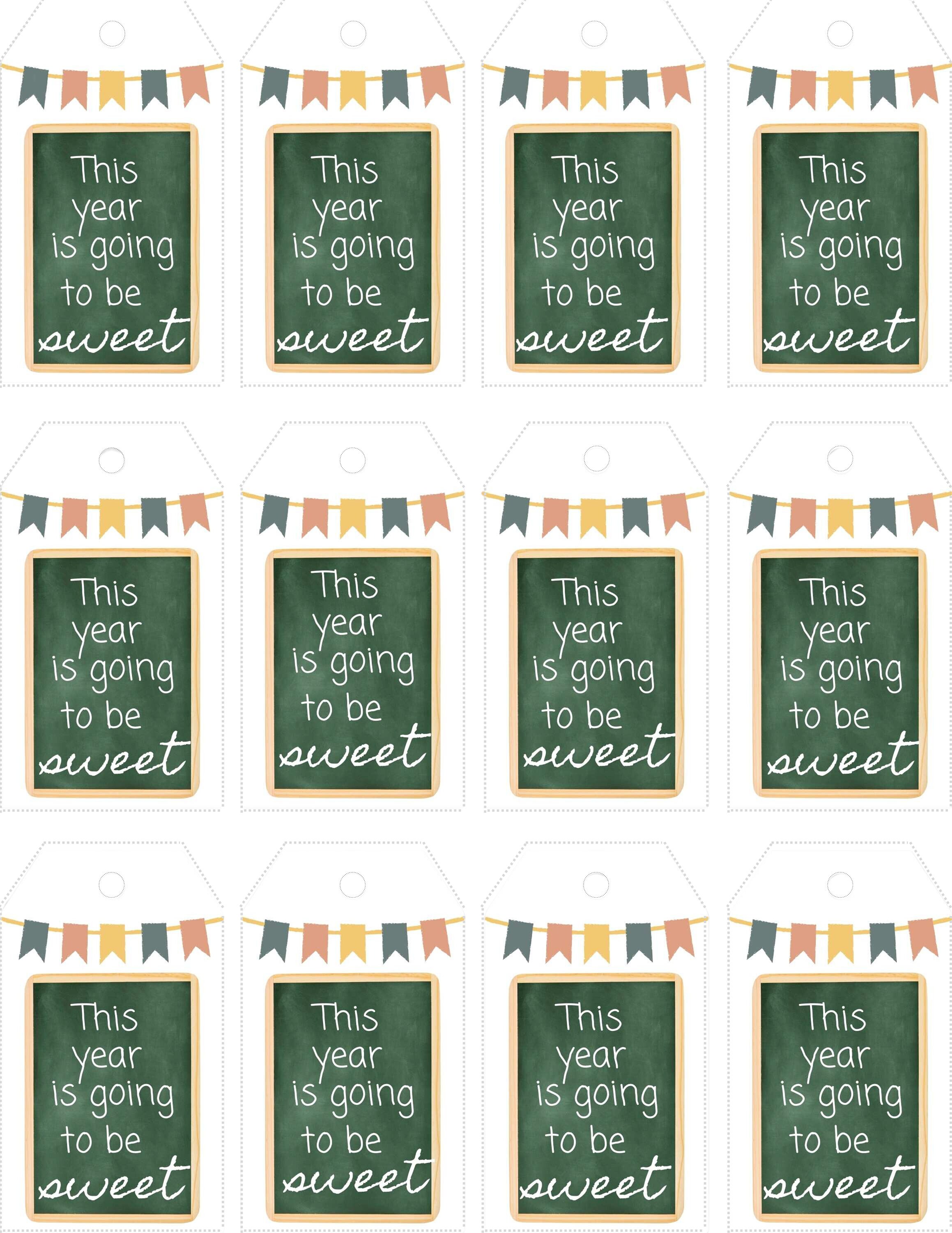 Back to School Treat Tags, Printable School Treat Tags, Treat Bag Tags ...