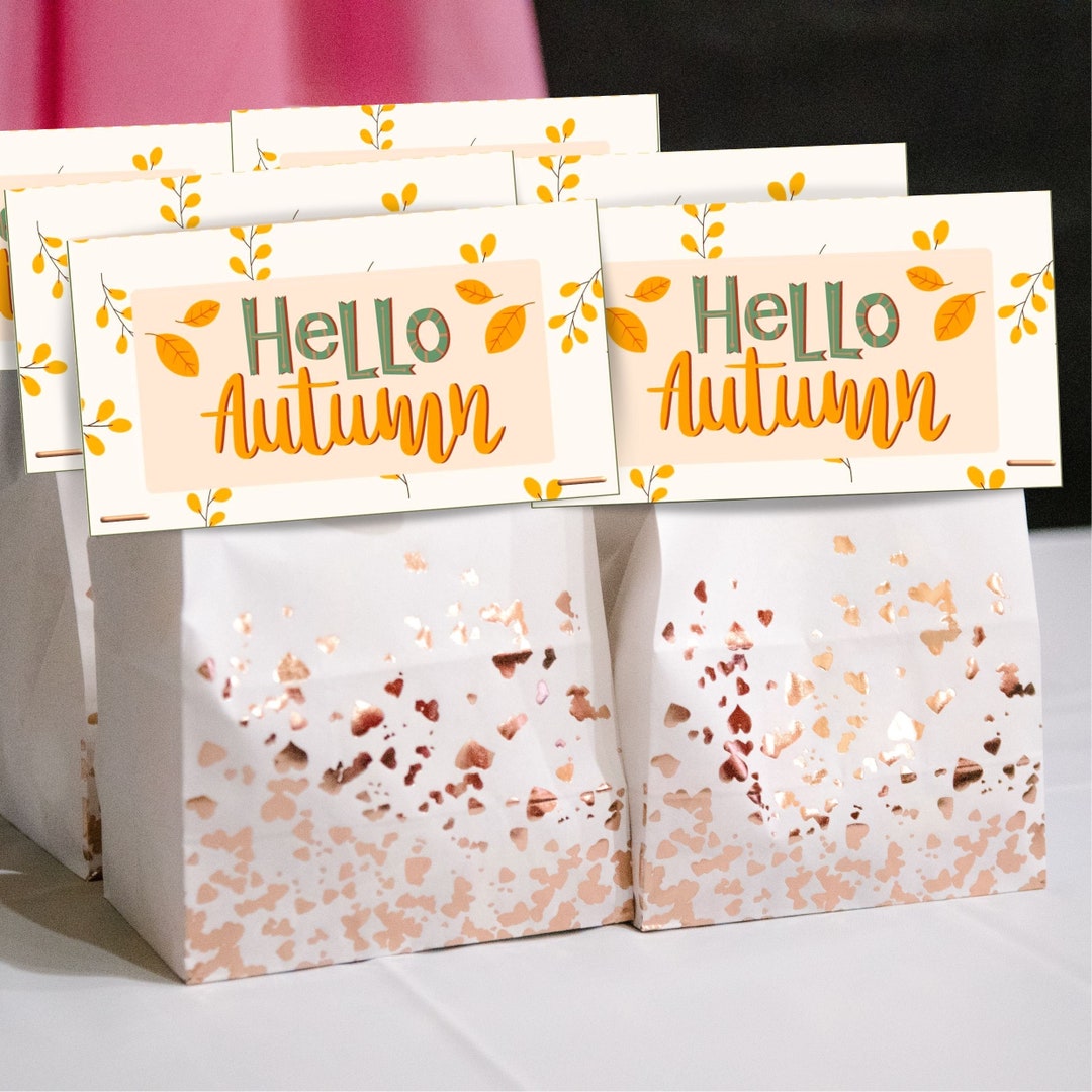 Fall Treat Bag Toppers: Autumn Cookie Bags (PDF) - Etsy