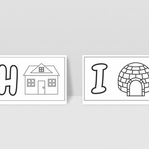 Alphabet Coloring Flash Cards: Printable ABC Learning (PDF) - Etsy