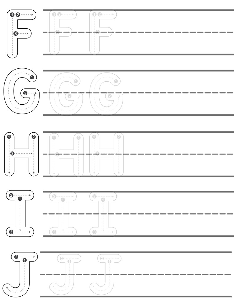 Learn to Write the Alphabet, PRINTABLE, Lettering, Learn to Write, PDF ...