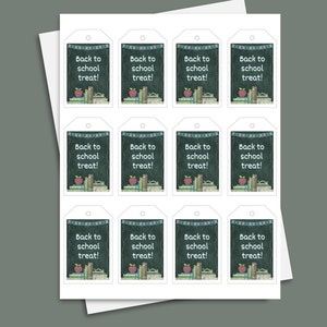 Back to School Treat Tags, Printable School Treat Tags, Treat Bag Tags ...