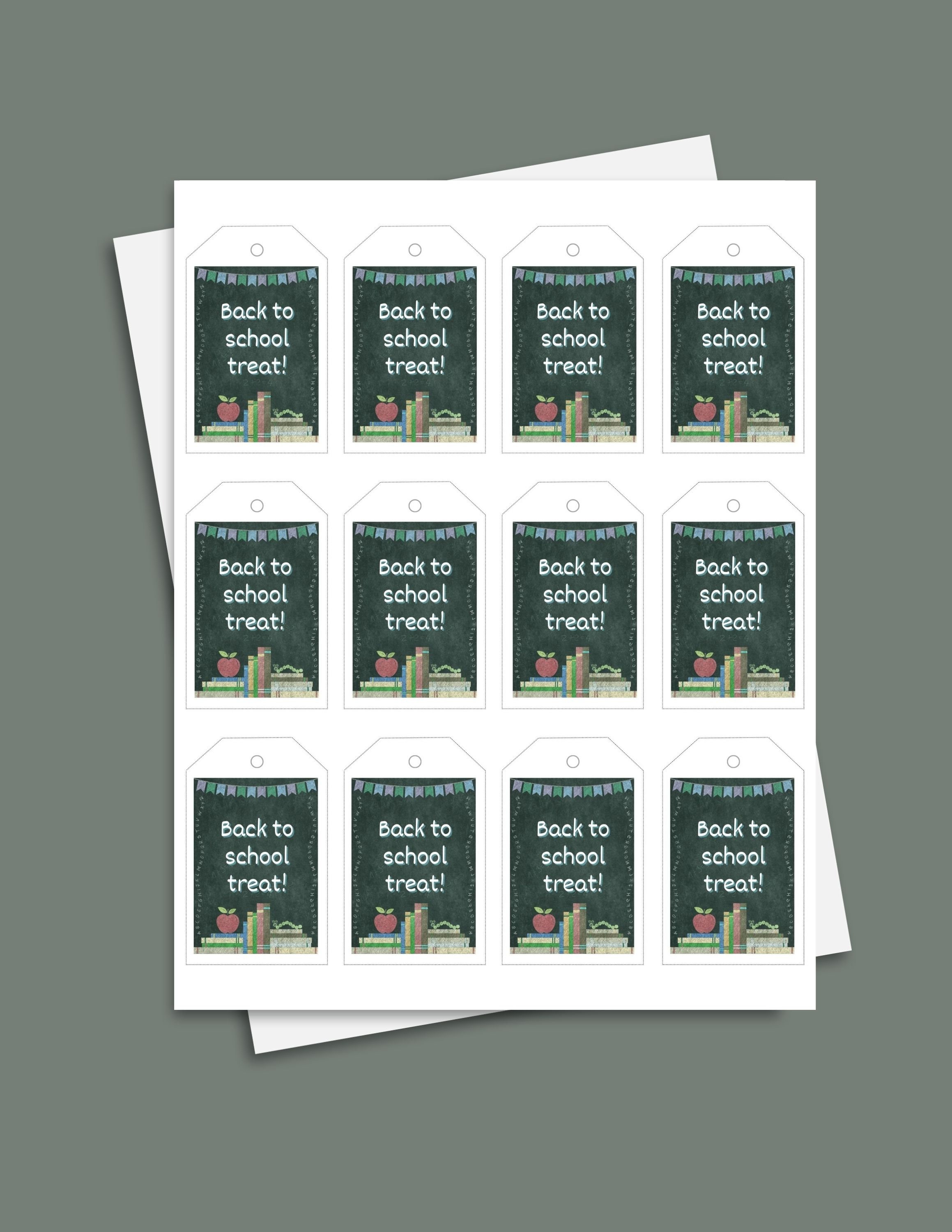 Back to School Treat Tags, Printable School Treat Tags, Treat Bag Tags ...