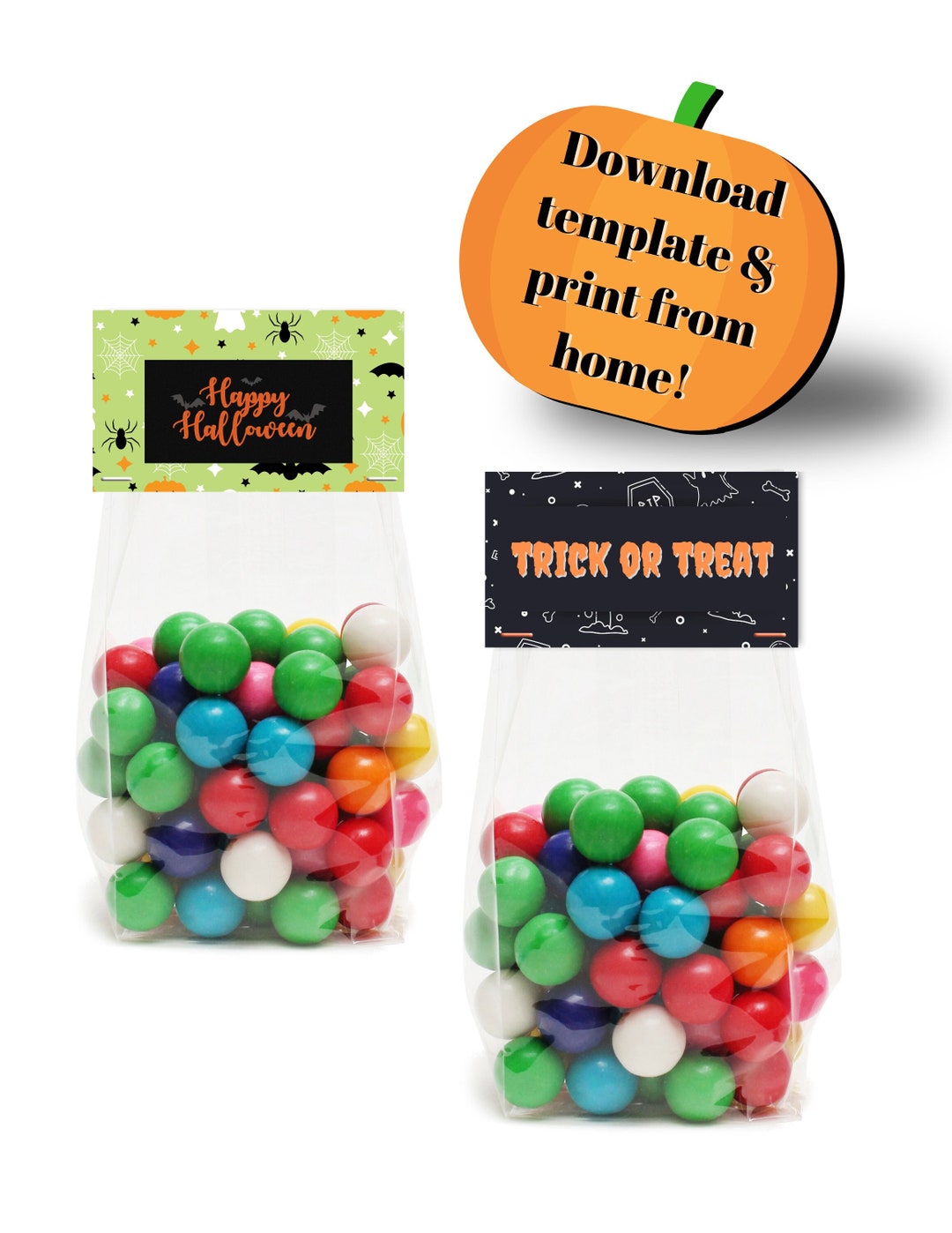 Halloween Treat Bag Toppers, Cookie Bag Toppers, Bag Toppers, Treat ...