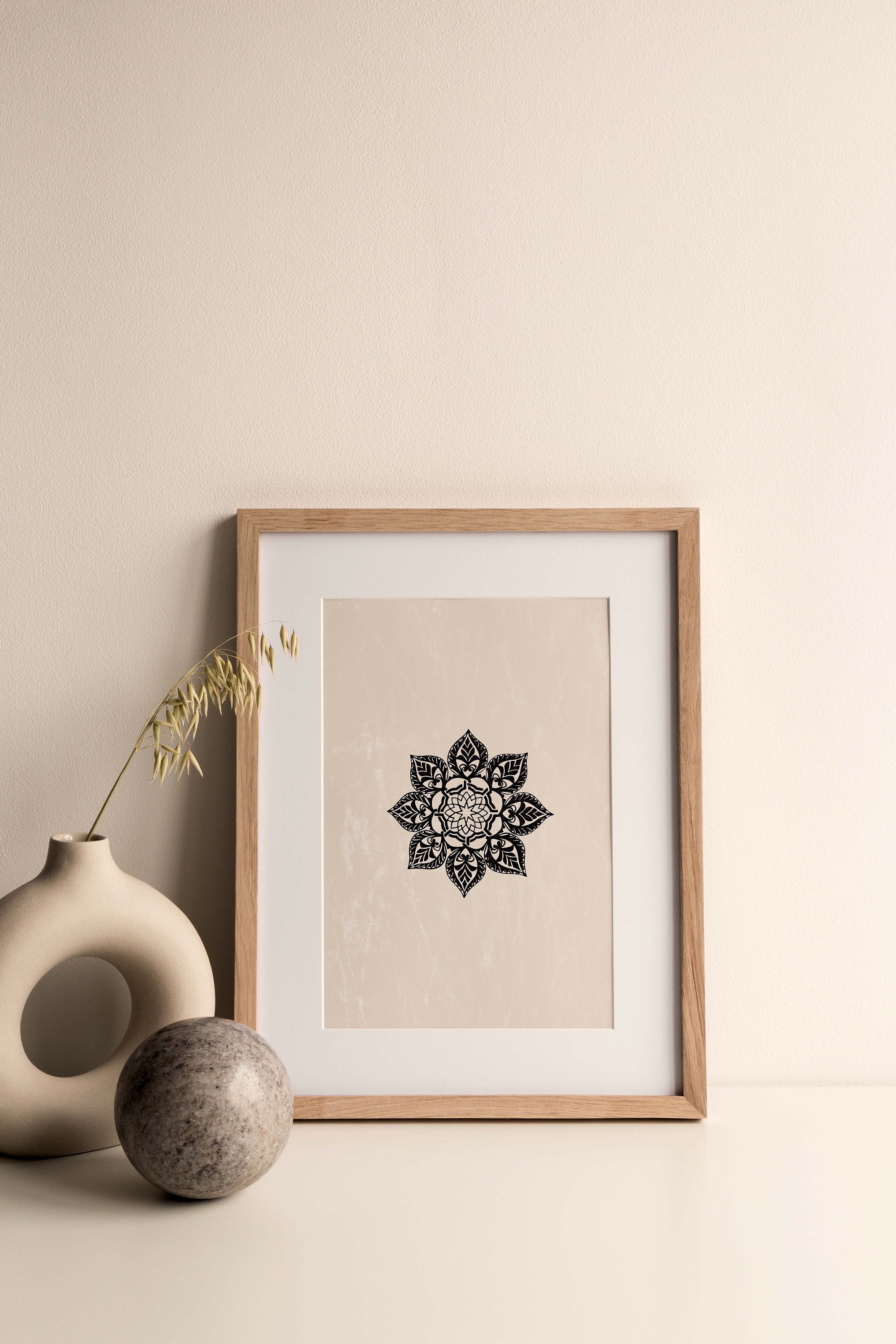 Moroccan Mandala Giclée Fine Art Print Poster Wall Minimalism Bohemian ...