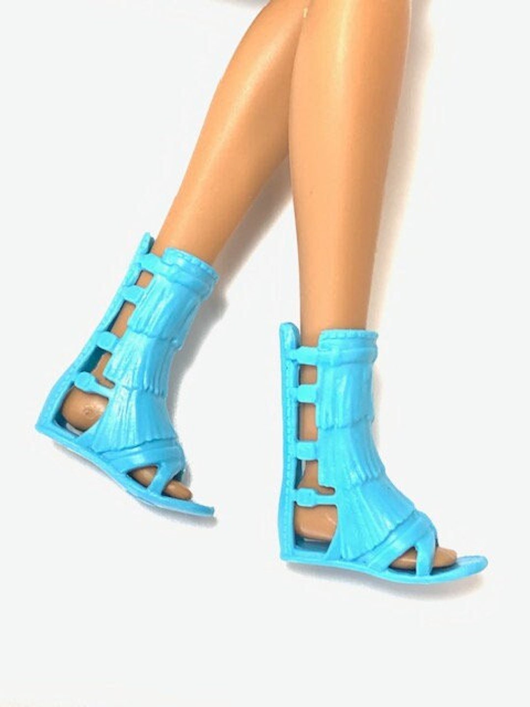 Barbie Sandals Blue Mid Calf Roman Sandals Scale 1 6 Etsy Canada