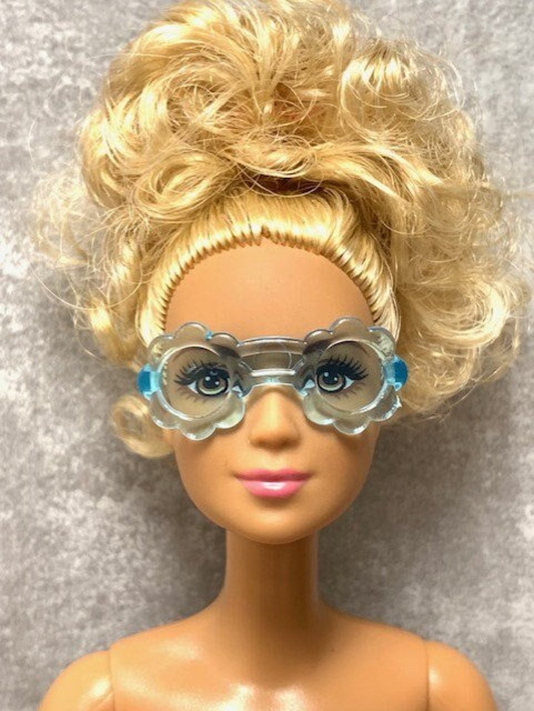 Doll Sunglasses Blue Petal Frame With See Thru Lense Scale 1:6 - Etsy
