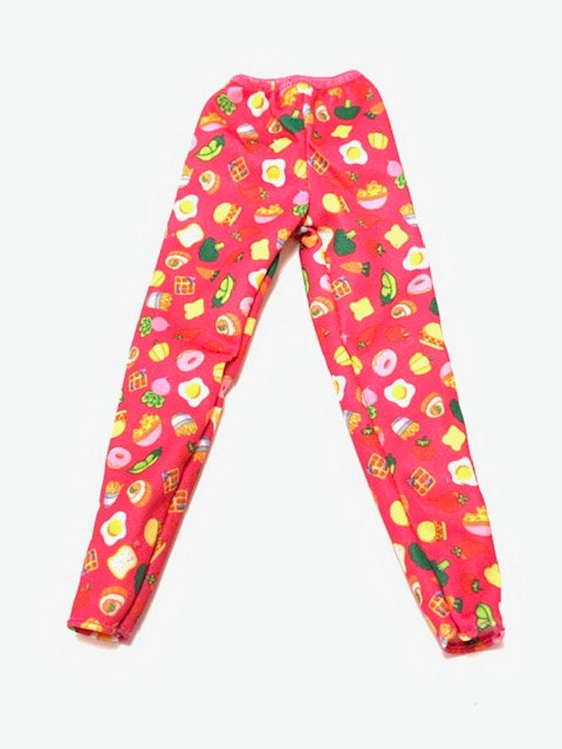 Barbie Pants Pink With Graphic Foods Foodie Pants Baker or Jammy Pants ...