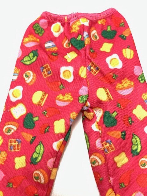 Barbie Pants Pink With Graphic Foods Foodie Pants Baker or Jammy Pants ...